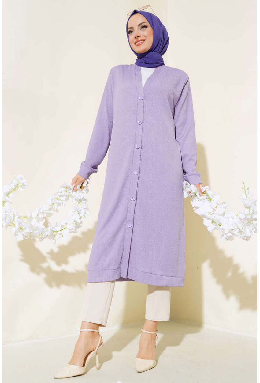 5922 Long Hijab Cardigan With Buttons | Best Price